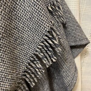 Source Unknown | Jackets & Coats | Pure Wool Black And Cream Cape ...